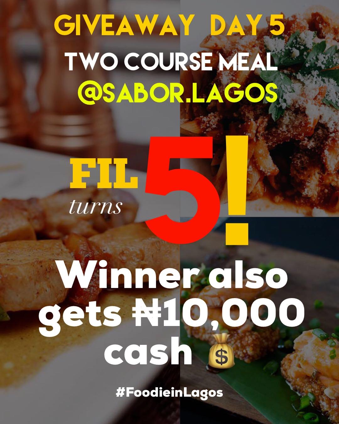 Foodie in Lagos is 5! Blogversary Giveaway · Foodie in Lagos