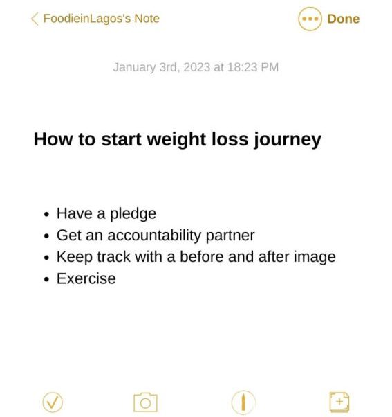 Modern Aesthetic Phone Notes App Quote Instagram Post · Foodie in Lagos